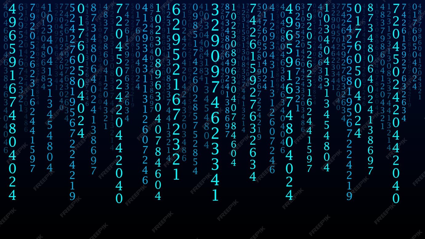 Premium Vector Technology Matrix Background Cyber Security With Falling Numbers On Screen