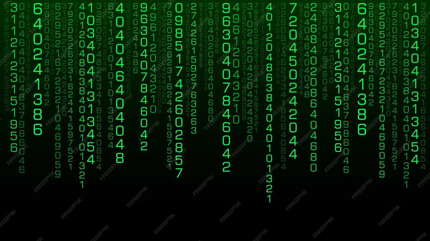 Premium Vector | Technology matrix background Cyber security with falling numbers on screen ...