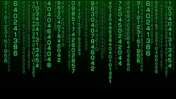 Premium Vector | Technology matrix background Cyber security with falling numbers on screen ...