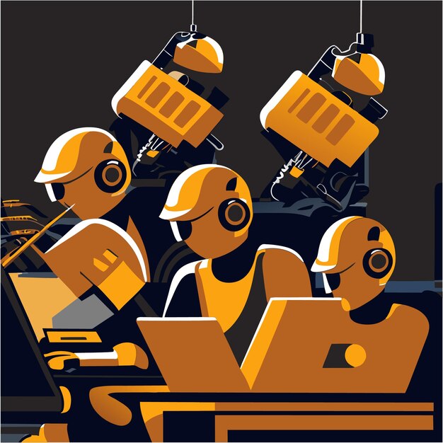 Premium Vector | Technology's triumph in the utopian era enabling ... Premium Vector | Technology's triumph in the utopian era enabling ...