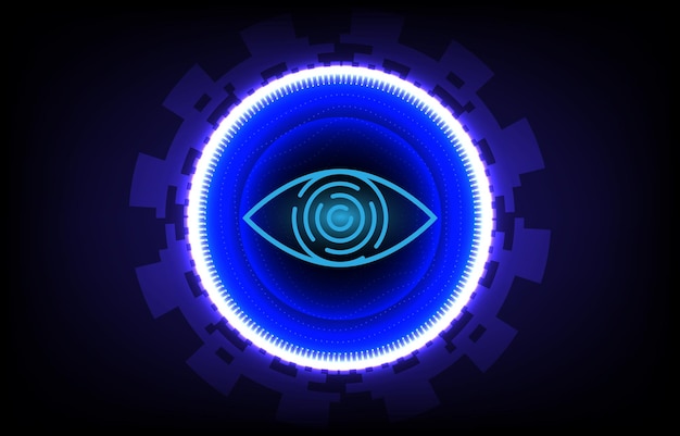 Premium Vector | Technology security with eye scan. Retinal scan ... Premium Vector | Technology security with eye scan. Retinal scan ...