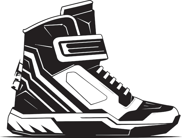 TechTrek Hi Tech Sci Fi Boots Emblem in Black Vector NanoNimbus Sleek ... TechTrek Hi Tech Sci Fi Boots Emblem in Black Vector NanoNimbus Sleek ...