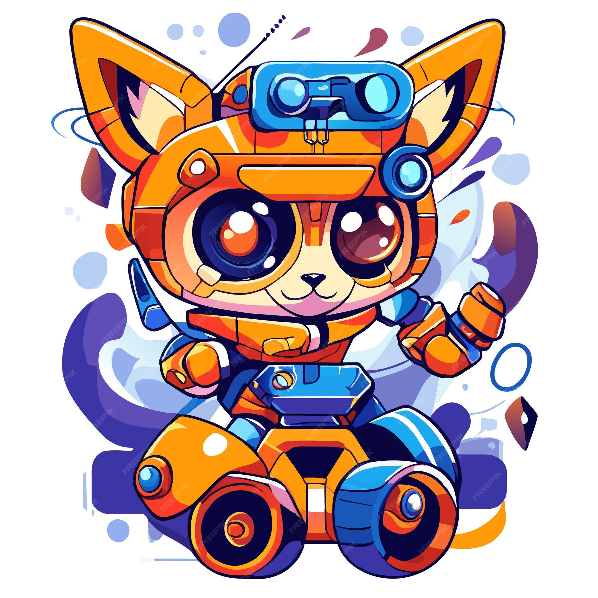 Premium Vector | Techy Triumph Little Robot Vector Empowers Creativity Premium Vector | Techy Triumph Little Robot Vector Empowers Creativity