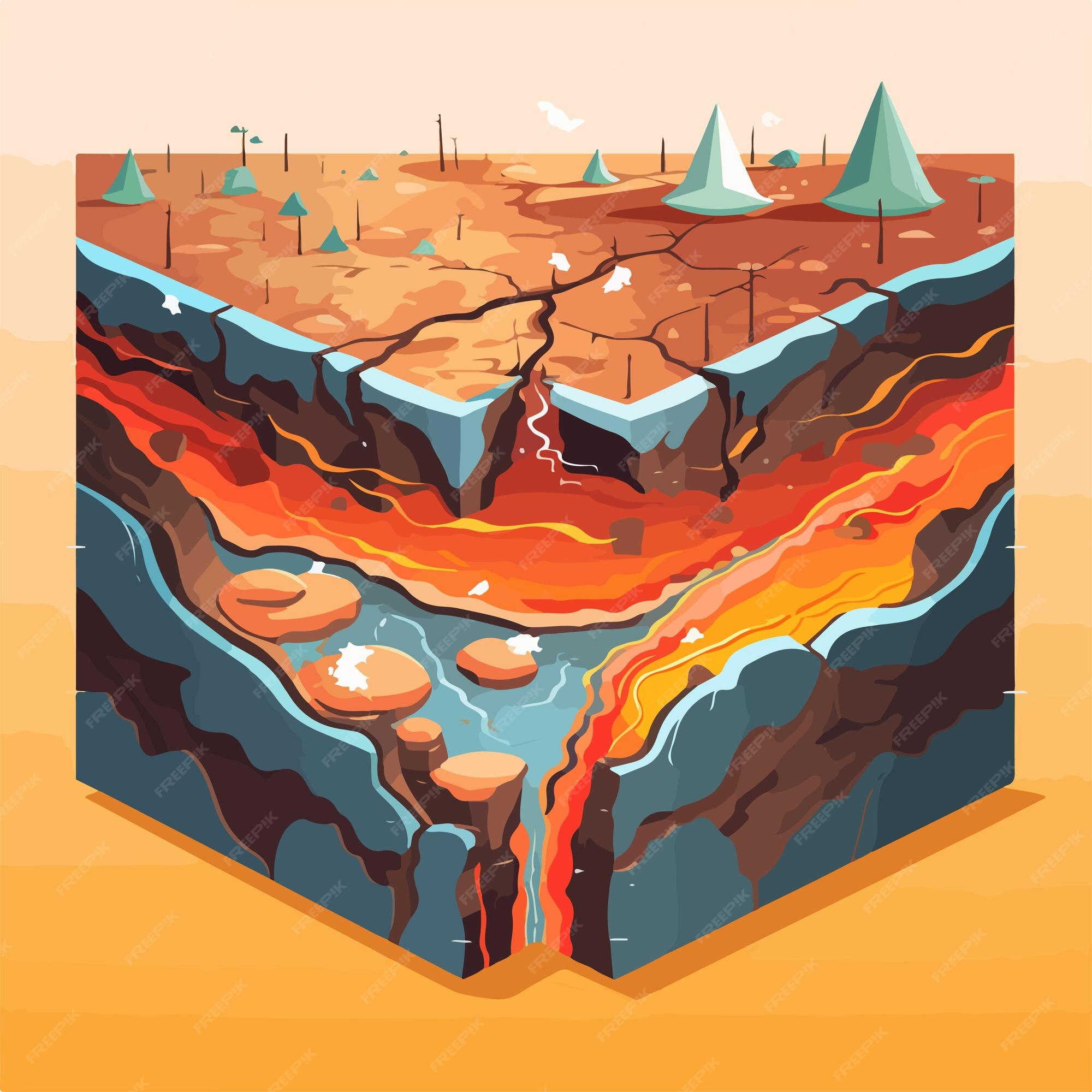 Tectonic Plate Interactions Concept Illustration | Premium AI-generated ... Tectonic Plate Interactions Concept Illustration | Premium AI-generated ...