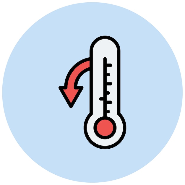 Temperature decrease icon vector image can be used for global warming | Premium Vector