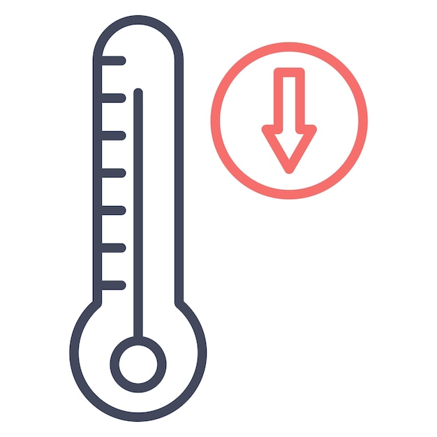 Premium Vector | Temperature decrease vector illustration style
