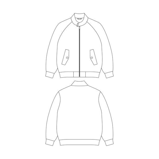 Premium Vector Template Shirt Jacket Vector Illustration Flat Design
