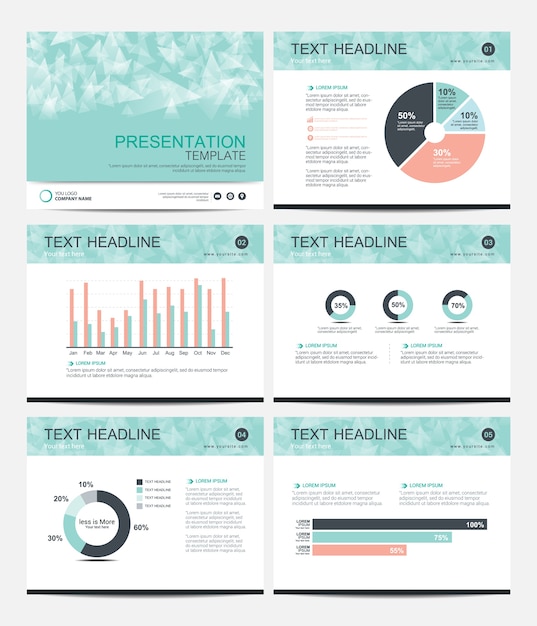 Premium Vector | Template presentation slides background design Premium Vector | Template presentation slides background design