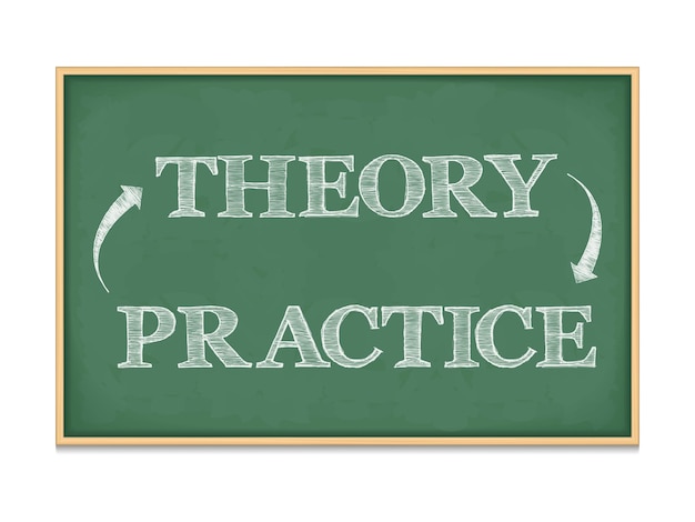 Premium Vector | Theory Practice concept vector eps10 illustration Premium Vector | Theory Practice concept vector eps10 illustration
