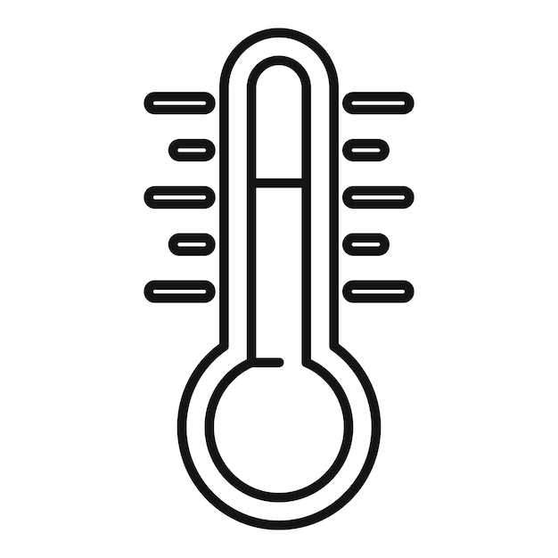 Premium Vector | Thermometer showing increasing temperature icon Premium Vector | Thermometer showing increasing temperature icon