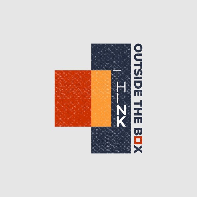 Premium Vector | Think outside the box typography abstract design ... Premium Vector | Think outside the box typography abstract design ...