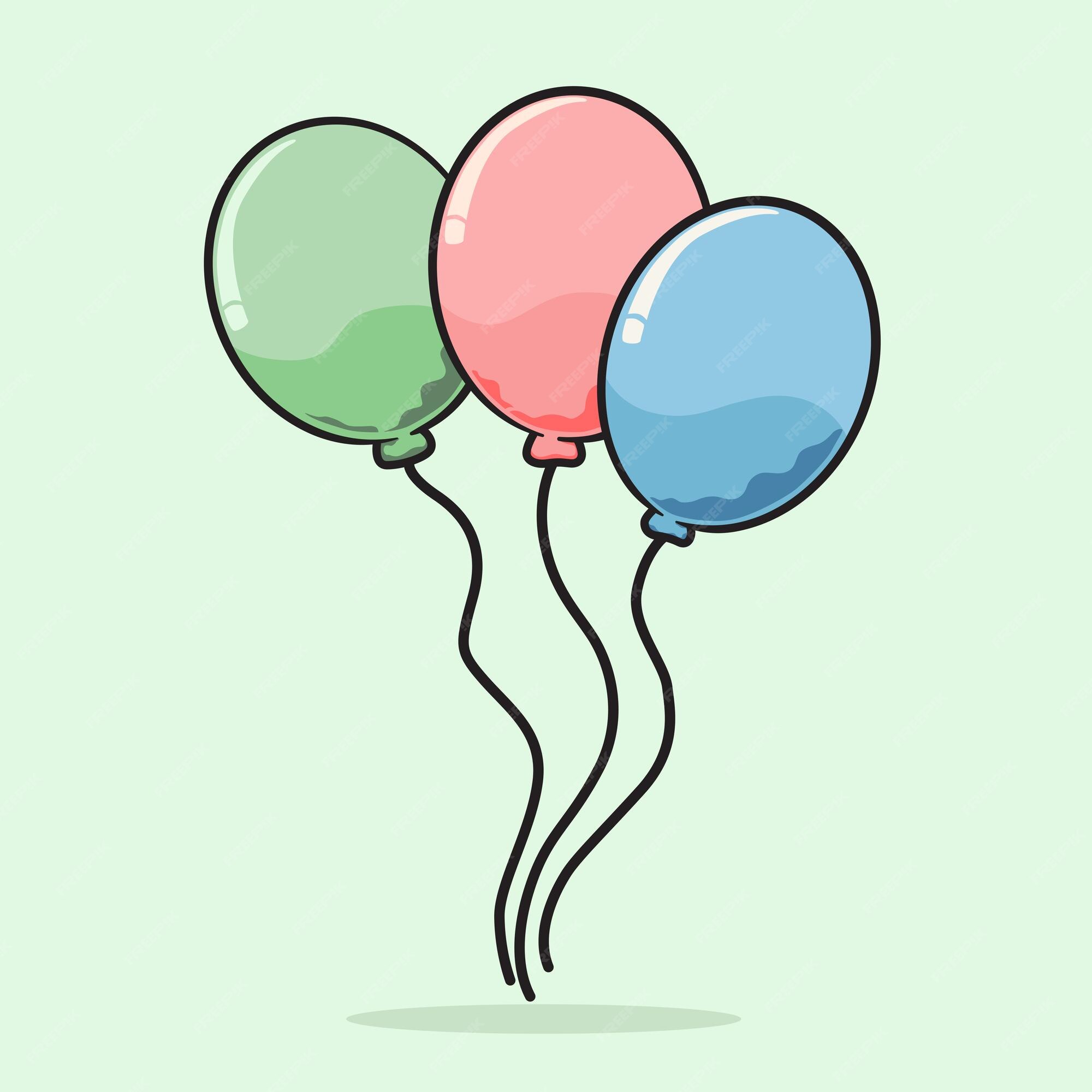 Premium Vector | Three balloon Premium Vector | Three balloon