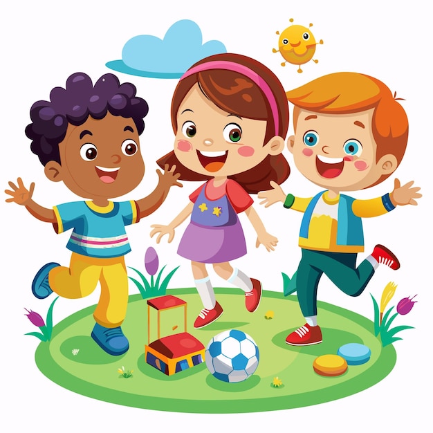 Kids Play Cartoon Images Free Download on Freepik