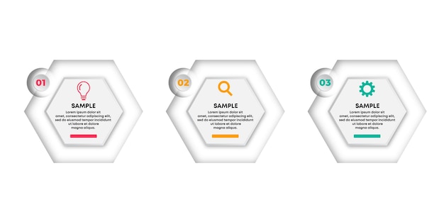 Premium Vector | Three steps business infographic template Premium Vector | Three steps business infographic template
