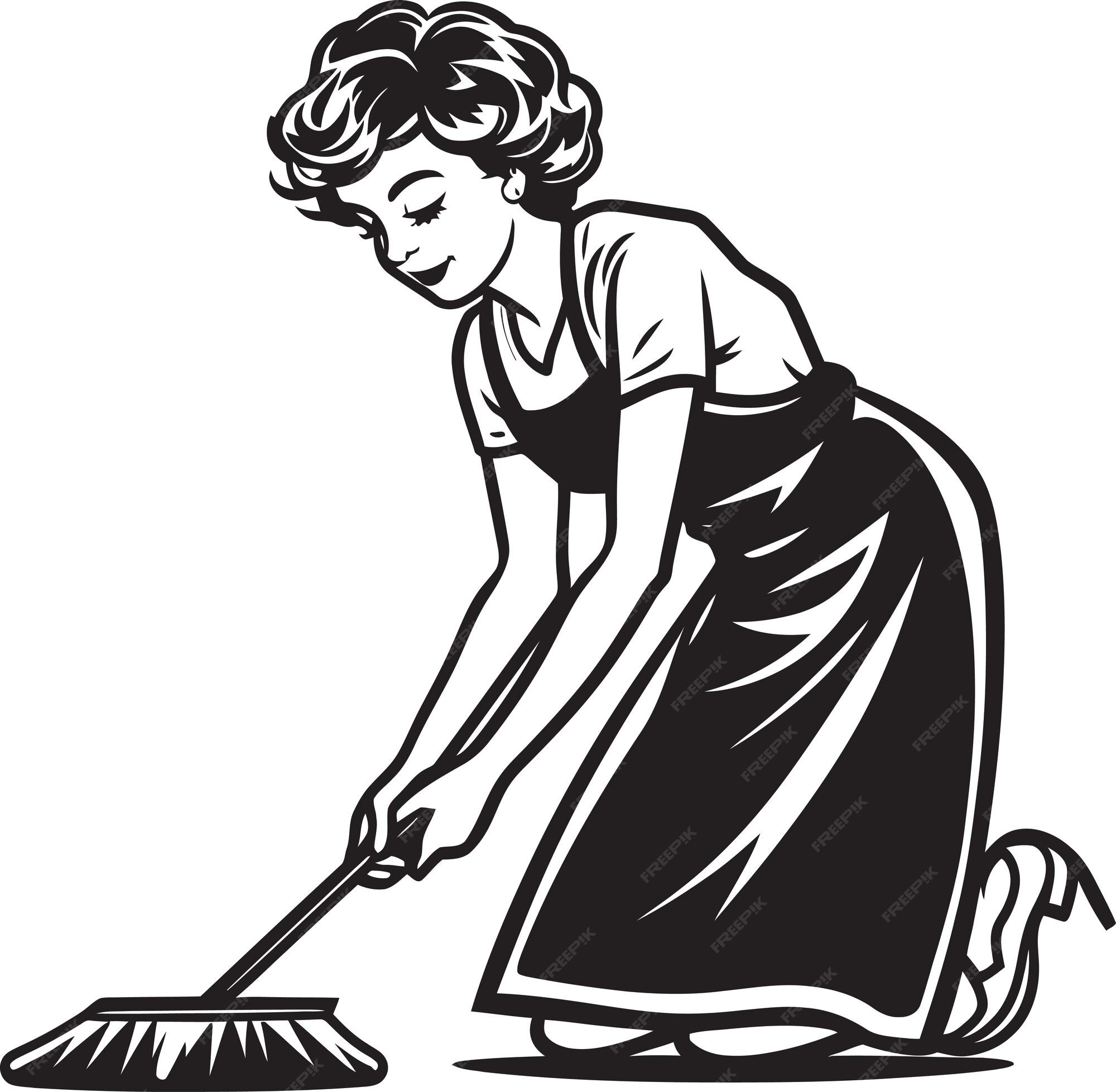 Tidy Trailblazer Woman Mopping Floor Vector Design Clean Connoisseur ... Tidy Trailblazer Woman Mopping Floor Vector Design Clean Connoisseur ...