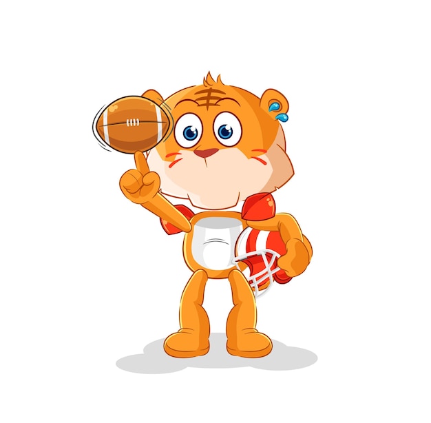 Premium Vector | Tiger playing rugby character cartoon mascot vector Premium Vector | Tiger playing rugby character cartoon mascot vector