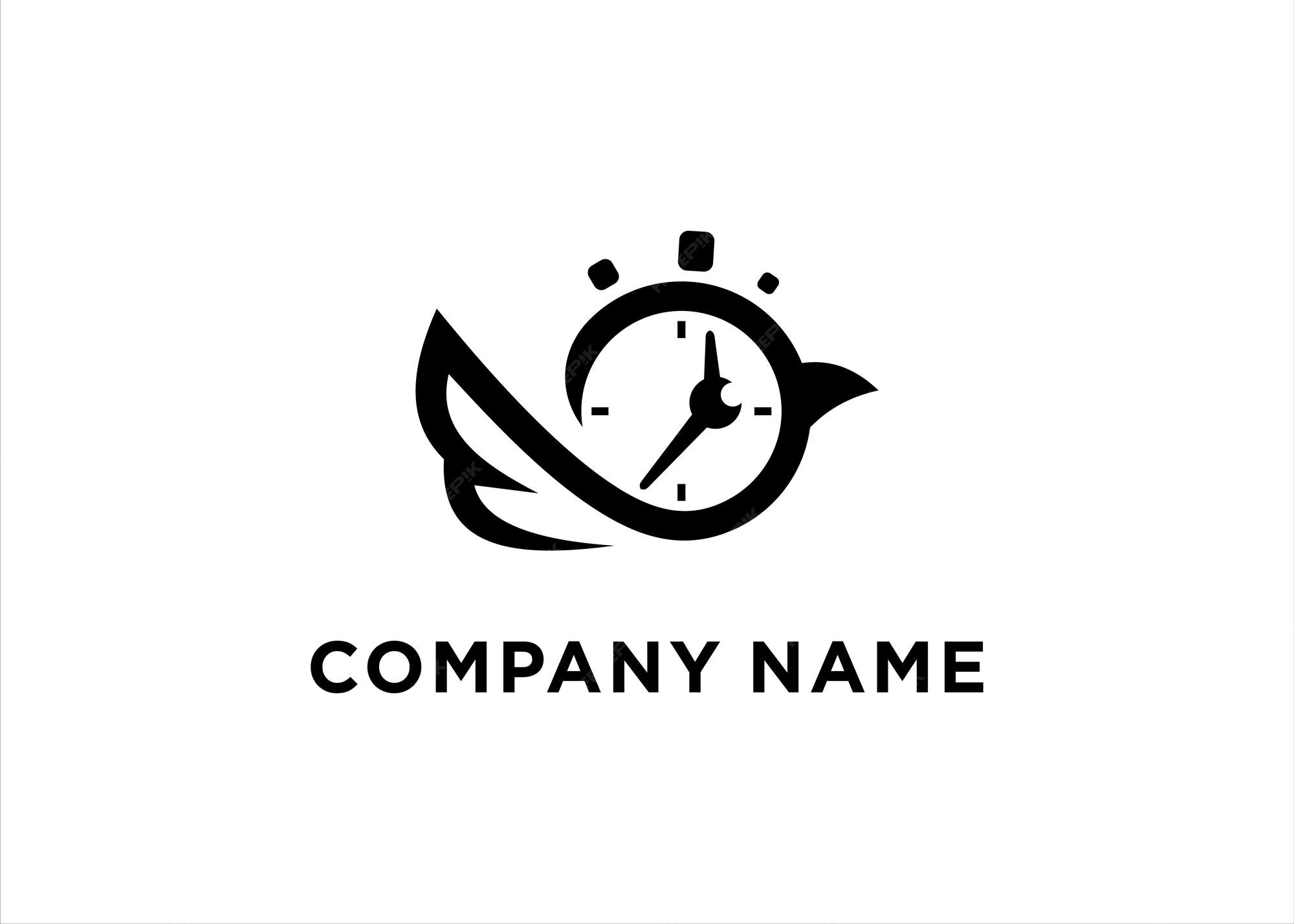 Premium Vector Timer Clock With Bird Logo Design Vector