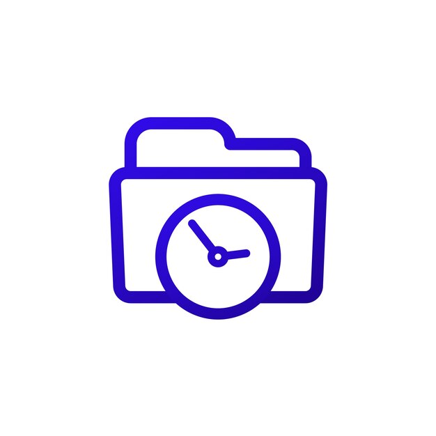 Premium Vector | Timesheet time tracking icon with a folder Premium Vector | Timesheet time tracking icon with a folder