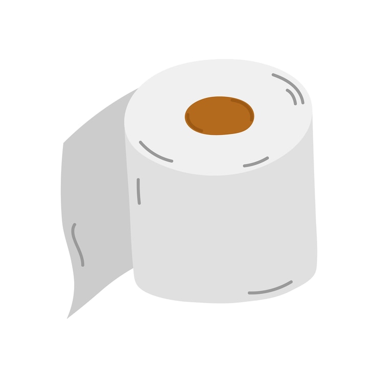 Premium Vector Toilet Paper Roll In Cartoon Style Isolated On White Background Hygiene
