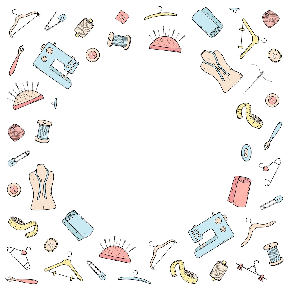 Premium Vector Tools For Sewing And Needlework Doodle Icon Set