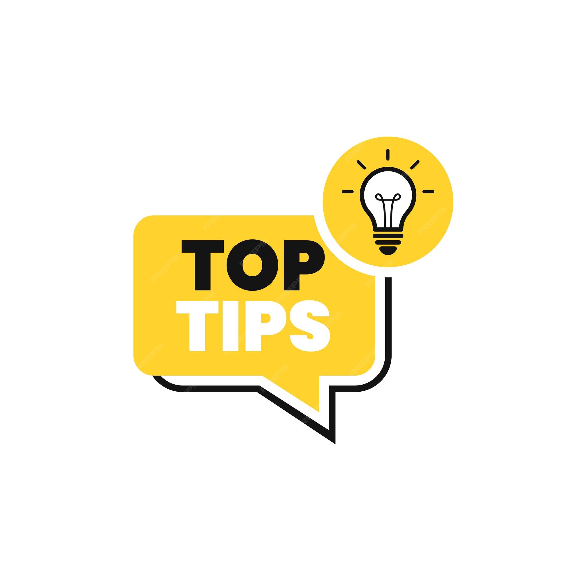 Premium Vector | Top tips geometric message bubble with light bulb ... Premium Vector | Top tips geometric message bubble with light bulb ...