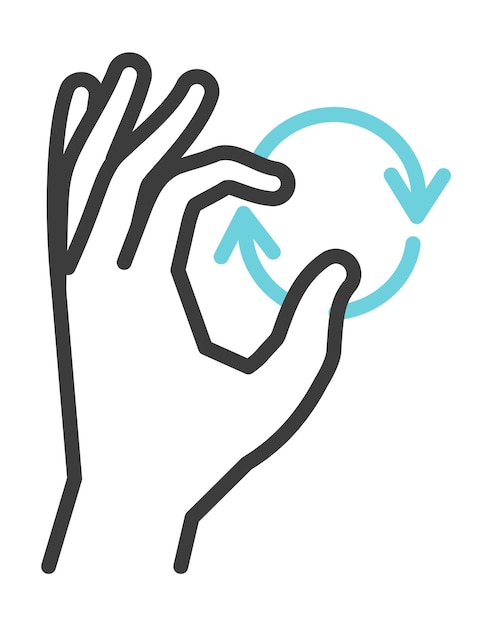 Premium Vector | Touch hand gesture Two finger rotate screen Premium Vector | Touch hand gesture Two finger rotate screen