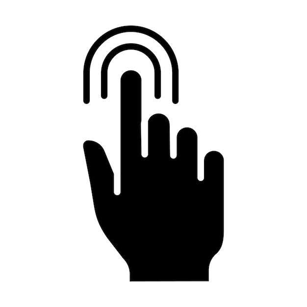 Hand Touch Icon Vectors & Illustrations for Free Download | Freepik