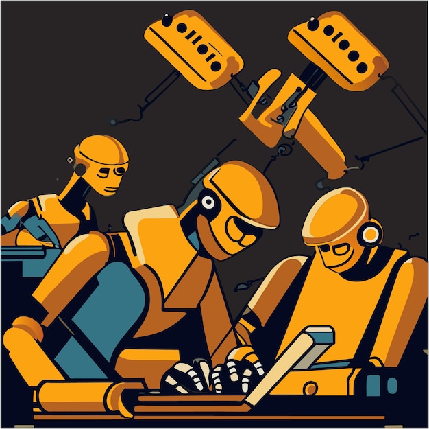 Premium Vector | Towards a Utopian Future Effortless Collaboration with ... Premium Vector | Towards a Utopian Future Effortless Collaboration with ...