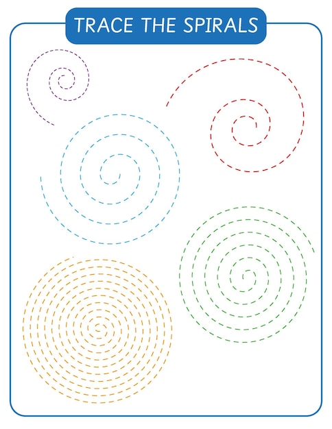 Premium Vector | Tracing practice worksheets for preschool kids ... Premium Vector | Tracing practice worksheets for preschool kids ...