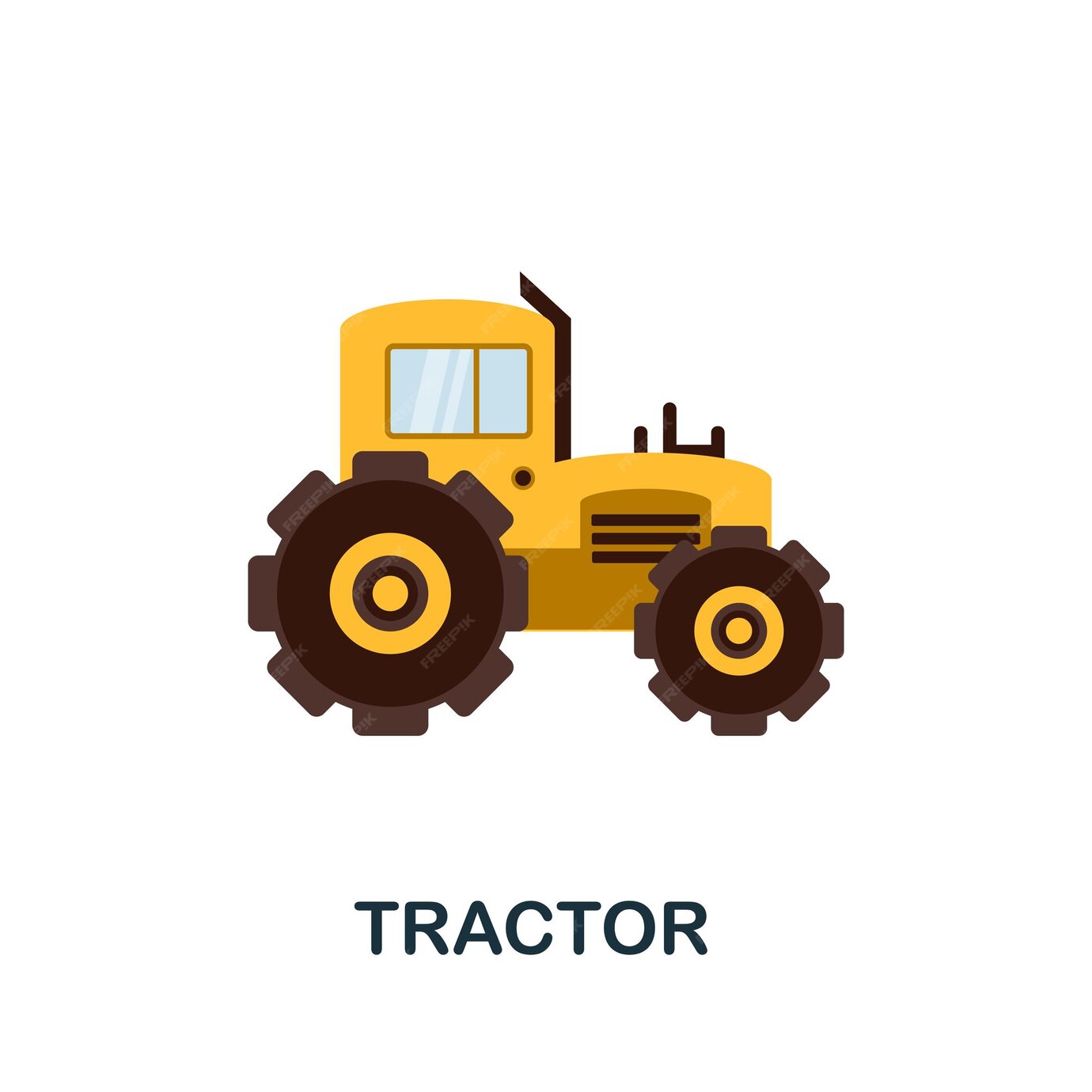 Premium Vector | Tractor icon flat sign element from transport ... Premium Vector | Tractor icon flat sign element from transport ...