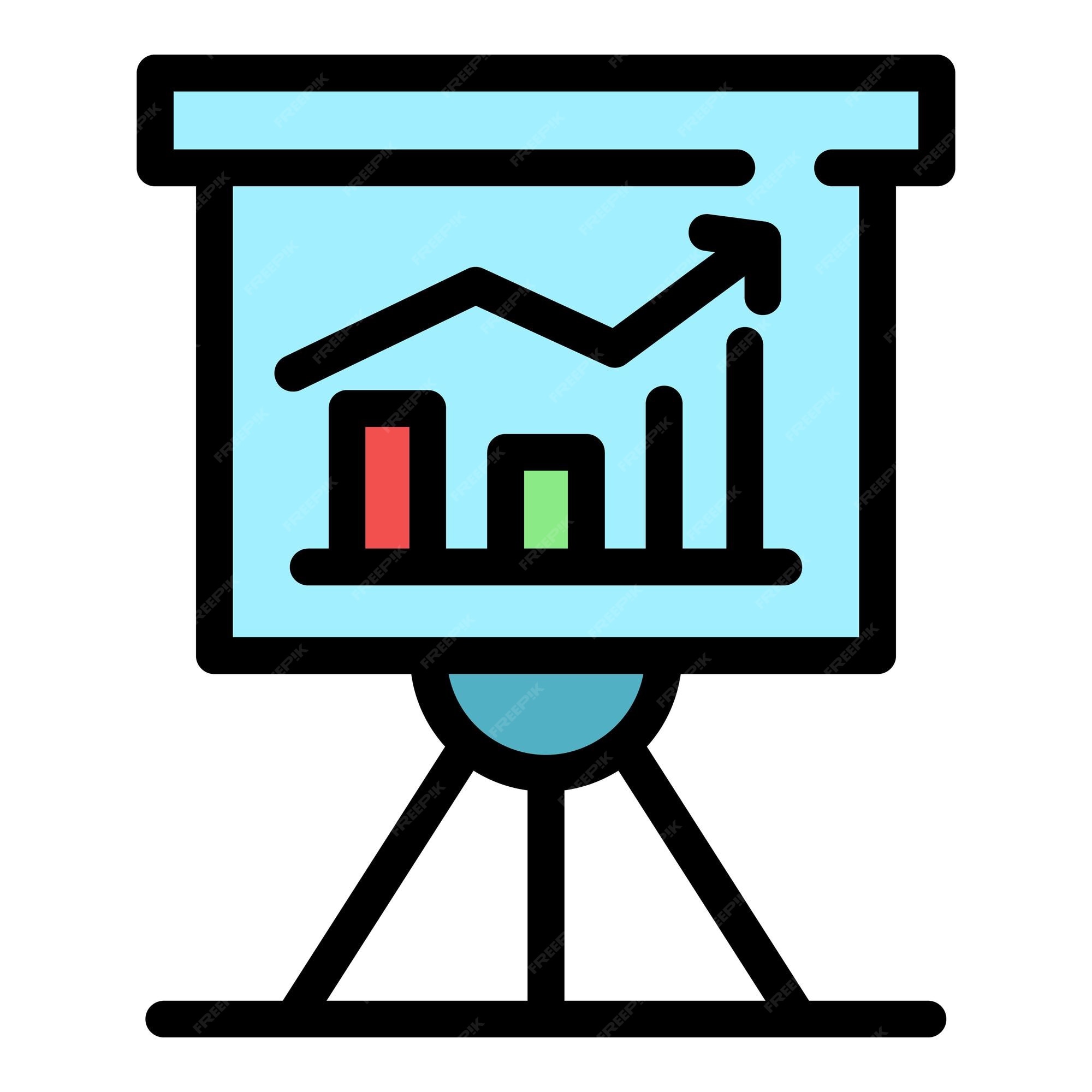 Premium Vector Trader Banner Graph Icon Outline Trader Banner Graph