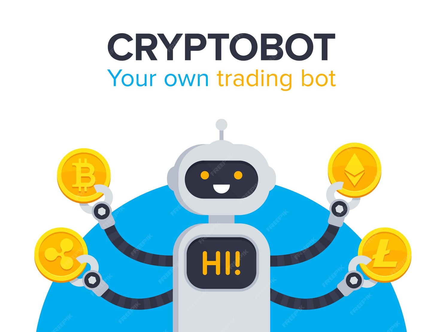 Premium Vector | Trading robot vector illustration concept Premium Vector | Trading robot vector illustration concept
