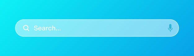 Premium Vector | Transparent search bar internet browser engine with ...