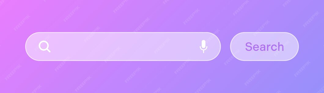 Premium Vector | Transparent search bar internet browser engine with ...