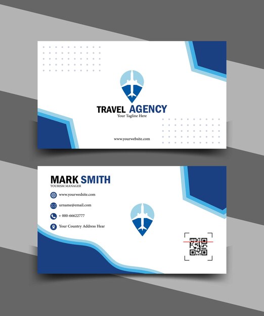 Premium Vector Travel Agency Business Card Business Card For Travel