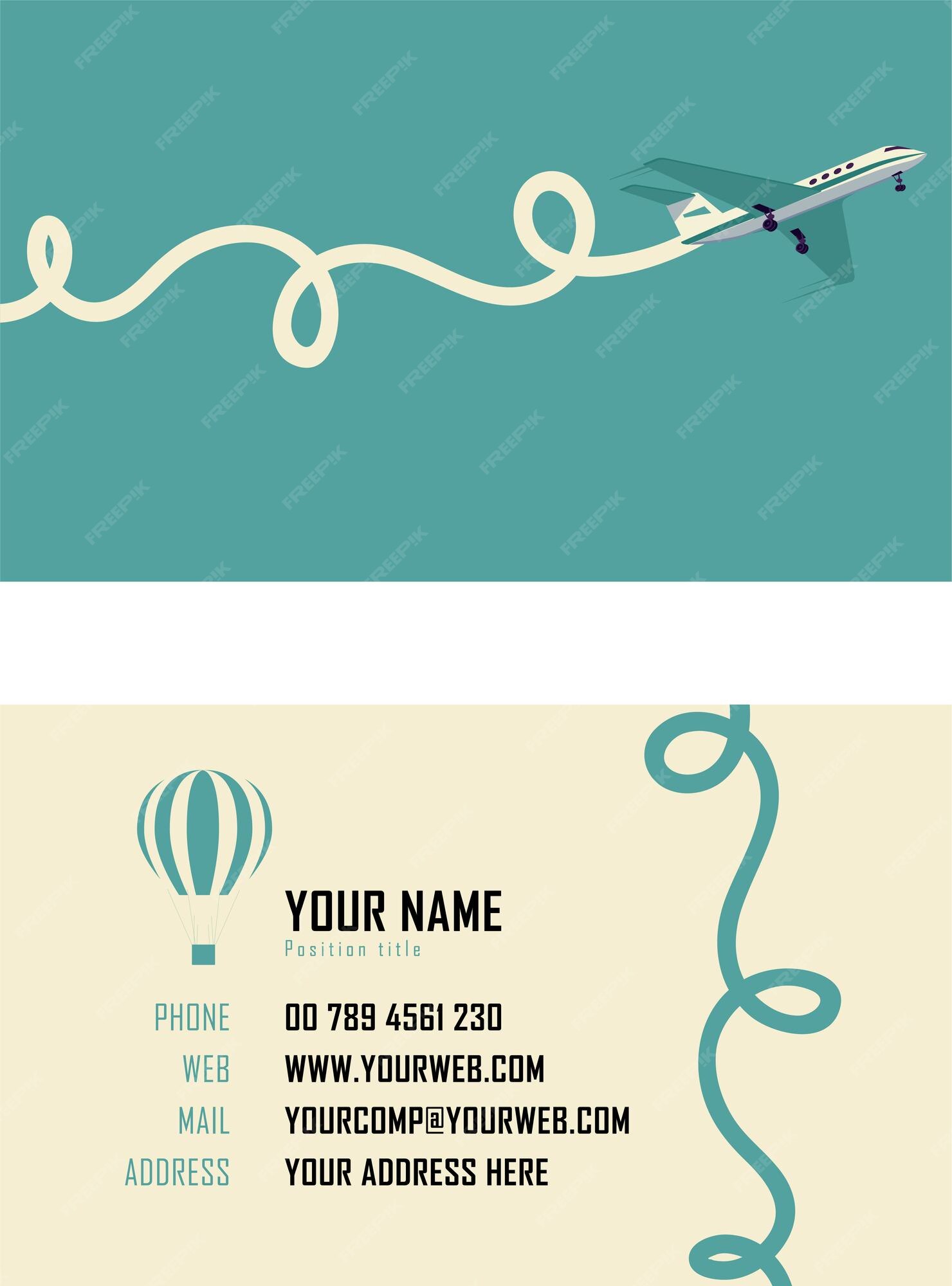 Premium Vector Travel Agency Business Card Templates