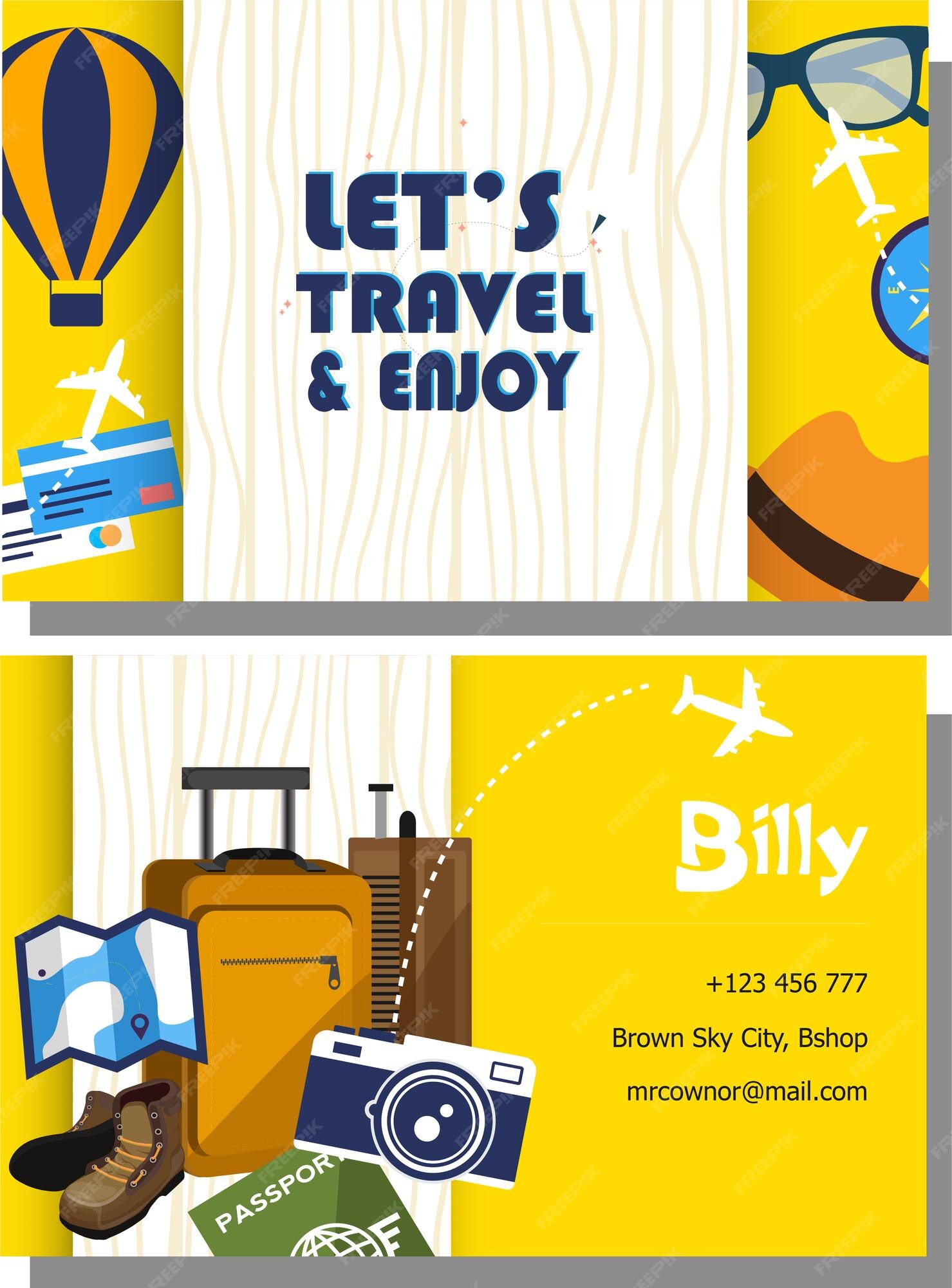 Premium Vector Travel Agency Business Card Templates