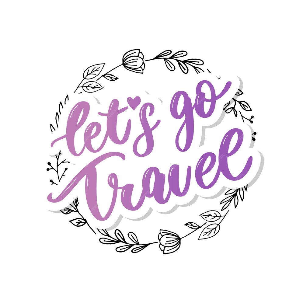 Premium Vector | Travel set icons. handwritten lettering Premium Vector | Travel set icons. handwritten lettering