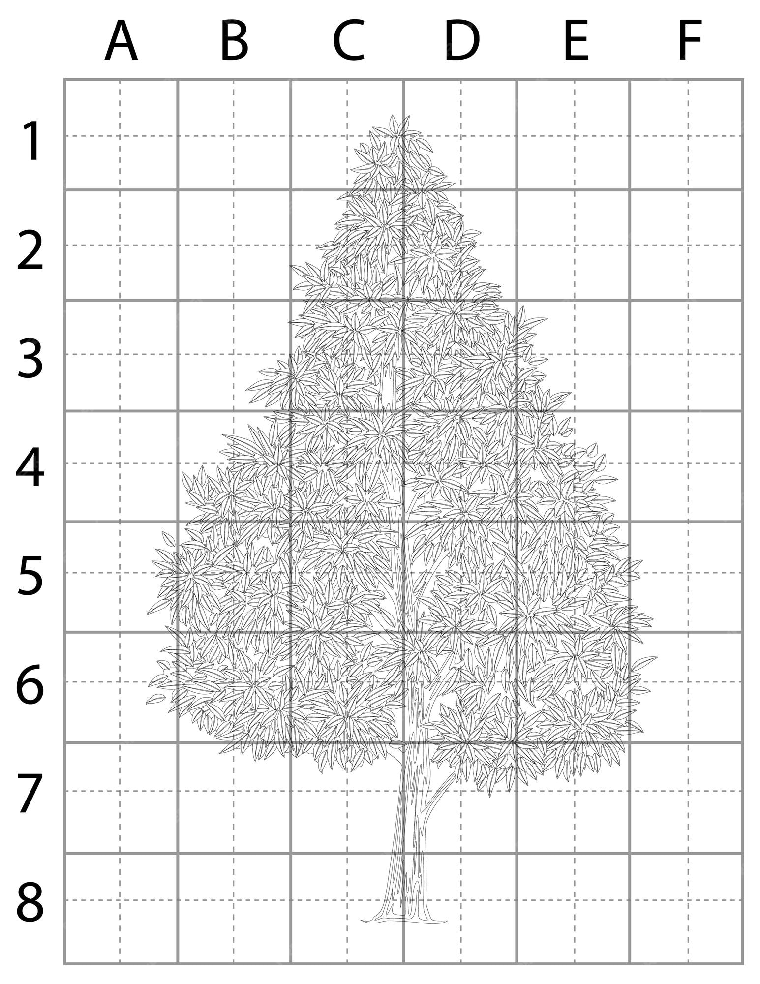 Premium Vector | Tree drawing page, learn to draw tree, how to draw ...