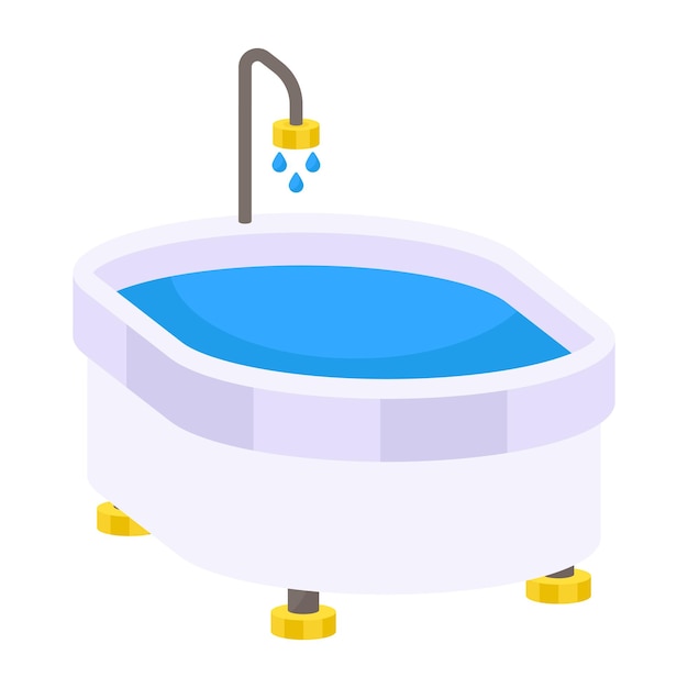 Premium Vector | Trendy vector design of bathtub Premium Vector | Trendy vector design of bathtub