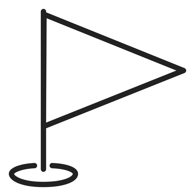 Premium Vector | Triangle flag pin geo location pointer icon Premium Vector | Triangle flag pin geo location pointer icon