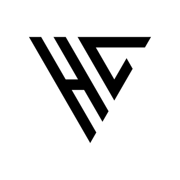 Premium Vector | Triangle letter hc monogram logo Premium Vector | Triangle letter hc monogram logo