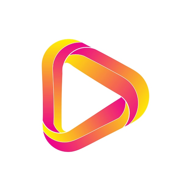 Premium Vector | Triangle Play Media Logo Vector Premium Vector | Triangle Play Media Logo Vector