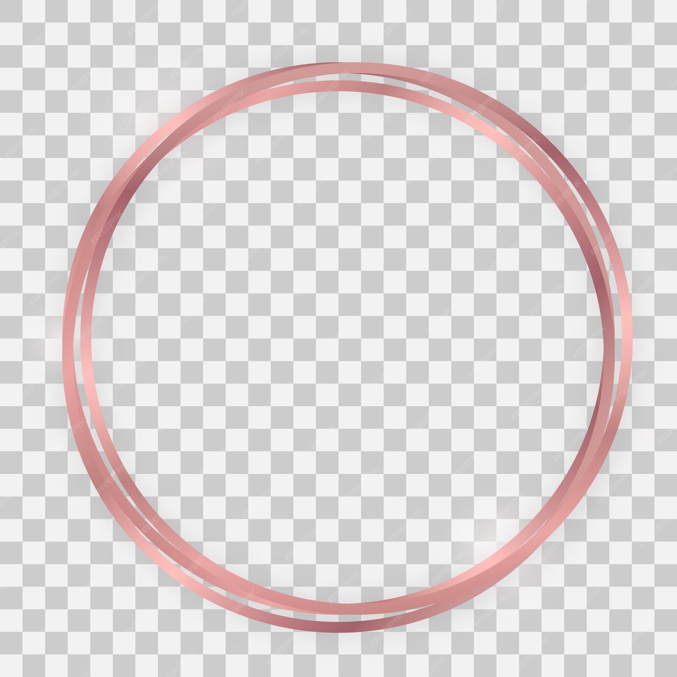 Premium Vector | Triple rose gold shiny circle frame with glowing ... Premium Vector | Triple rose gold shiny circle frame with glowing ...
