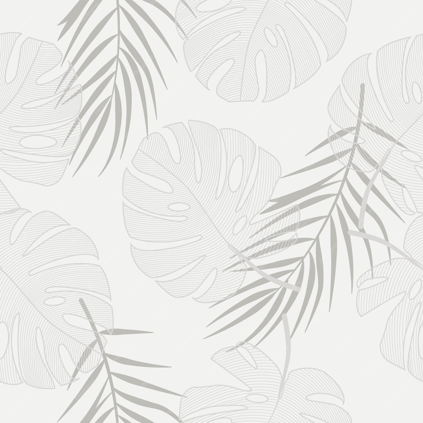 Premium Vector Tropical Leaves Seamless Pattern Premium Vector