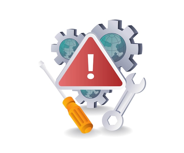 Premium Vector | Troubleshooting Technology System Errors Premium Vector | Troubleshooting Technology System Errors