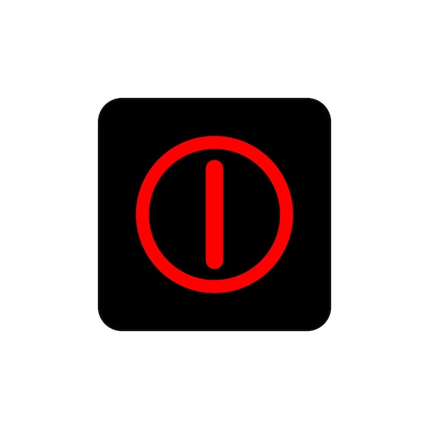 Premium Vector | Turn off icon design vector template Premium Vector | Turn off icon design vector template