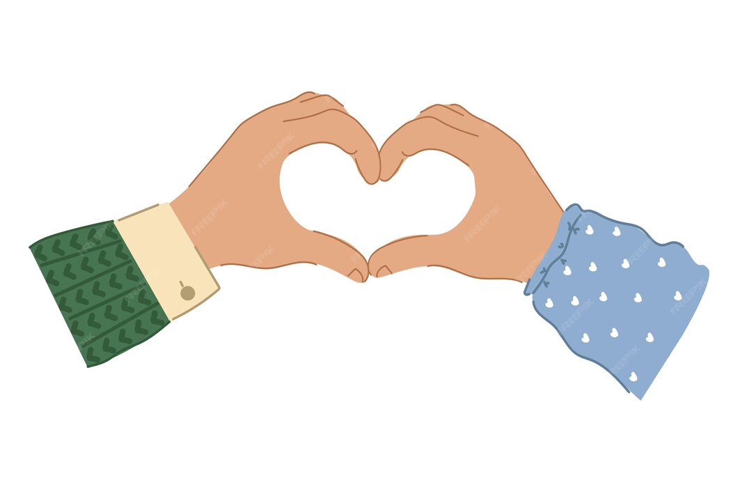 Premium Vector | Two cartoon style hands making heart sign a couple of ... Premium Vector | Two cartoon style hands making heart sign a couple of ...