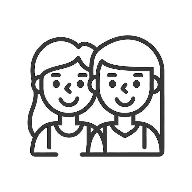 Two Smiling Women With Long Hair Side By Side Premium Ai Generated Vector