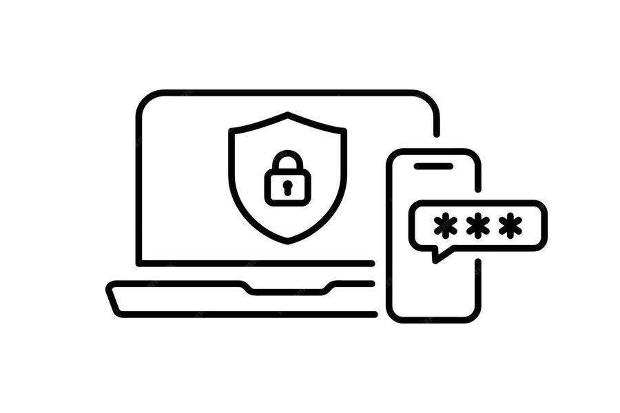 Premium Vector Two Step Authentication Icon Verification Push Code Message On Phone For Secure